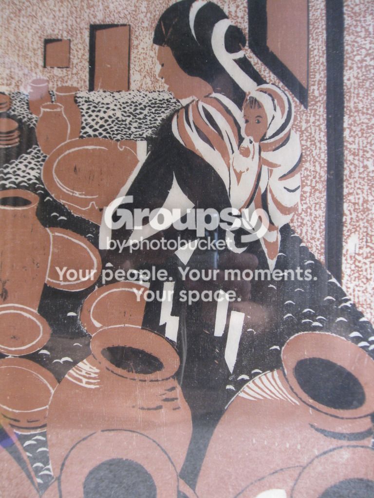 Mexico/South America Woodblock Print | Antiques Board